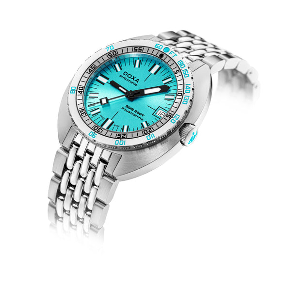 Doxa 200 T - Aquamarine (Turquoise) Sunray Dial – Roldorf & Co.
